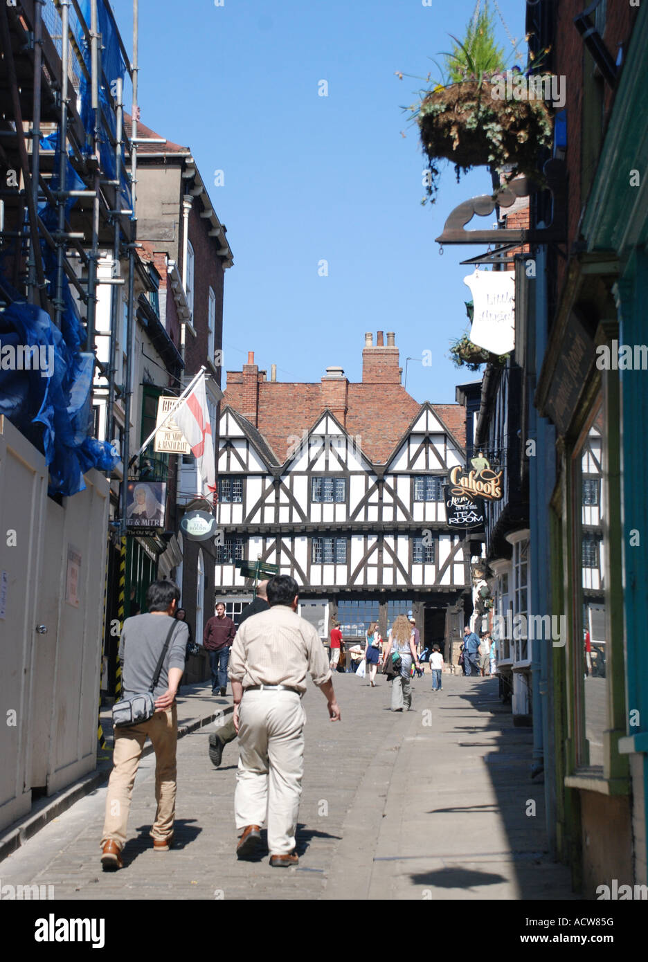 View towards Cathedral, Steep Hill Lincoln Stock Photo - Alamy