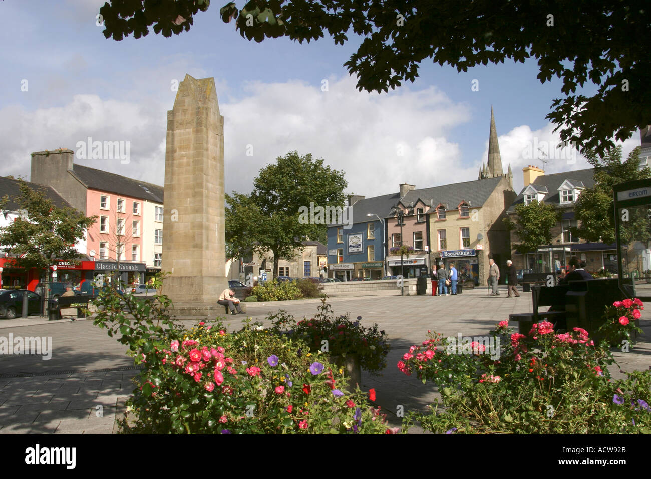 Ireland County Donegal Donegal town centre the Diamond and Four Masters ...