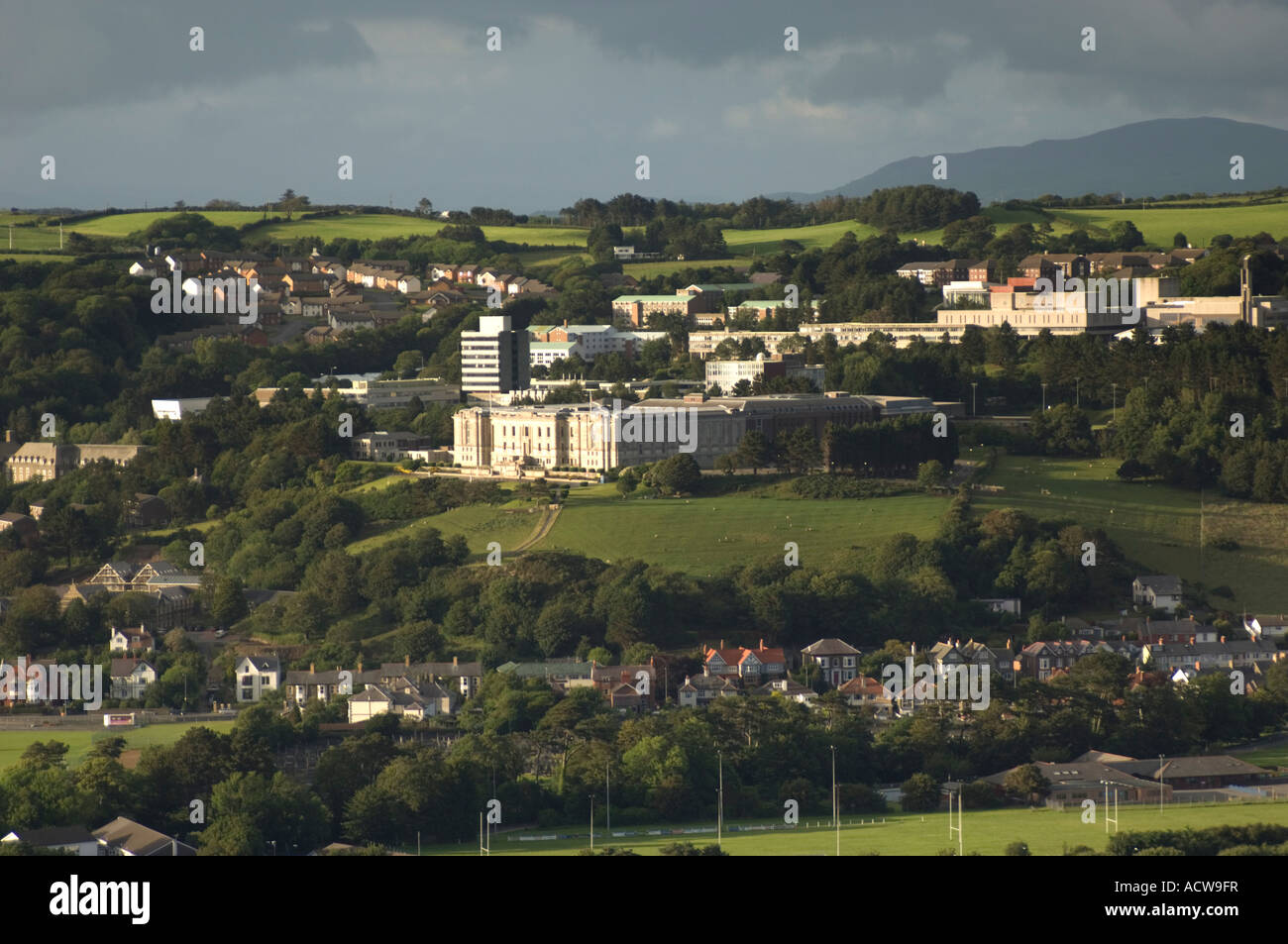 National Library of Wales and the town of Aberystwyth, Wales UK Stock ...