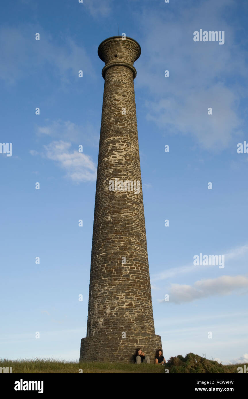 Duke of Wellington memorial tower in shape of a canon on Pen Dinas iron ...