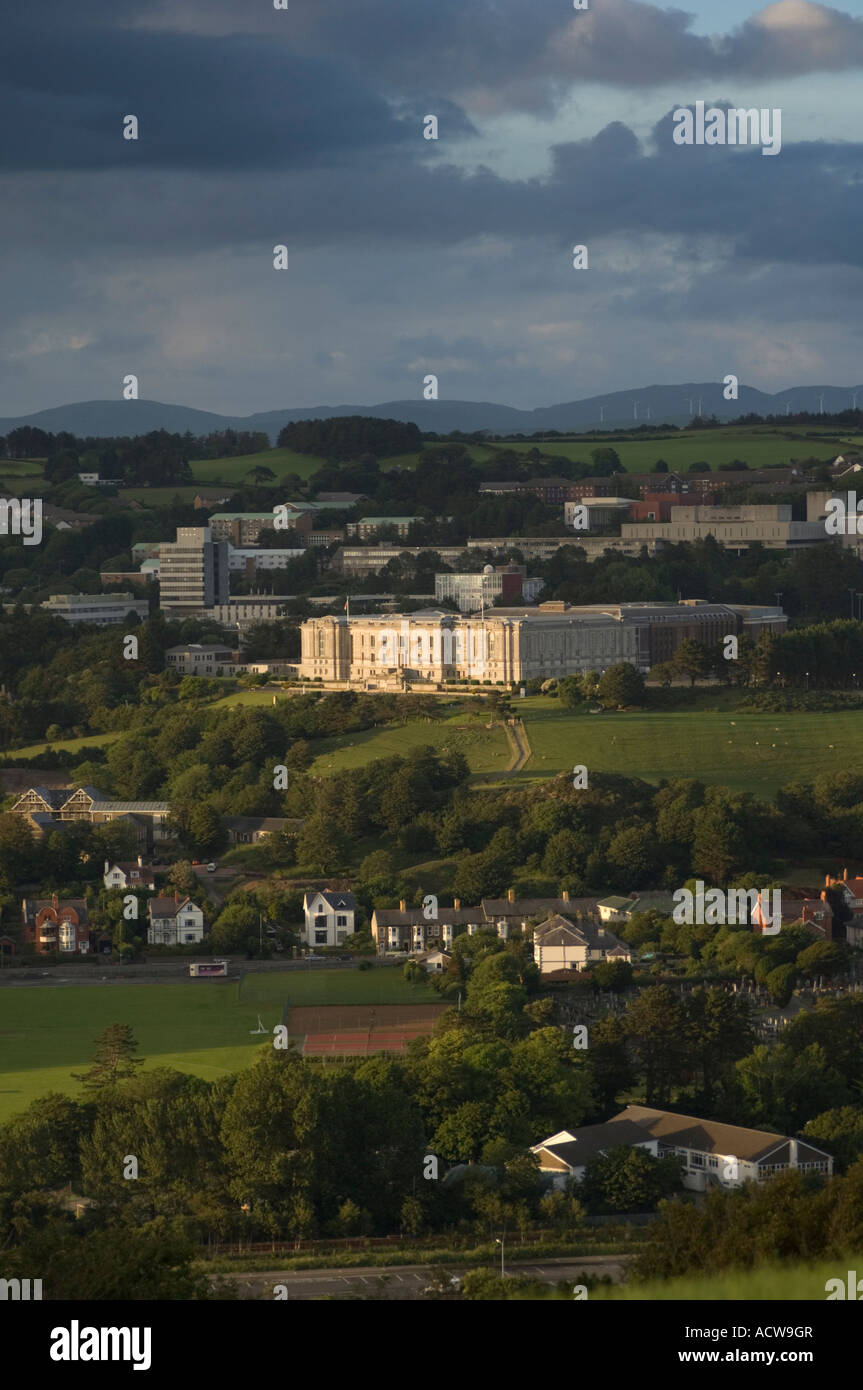 National Library of Wales Aberystwyth seen from across the Rheidol ...