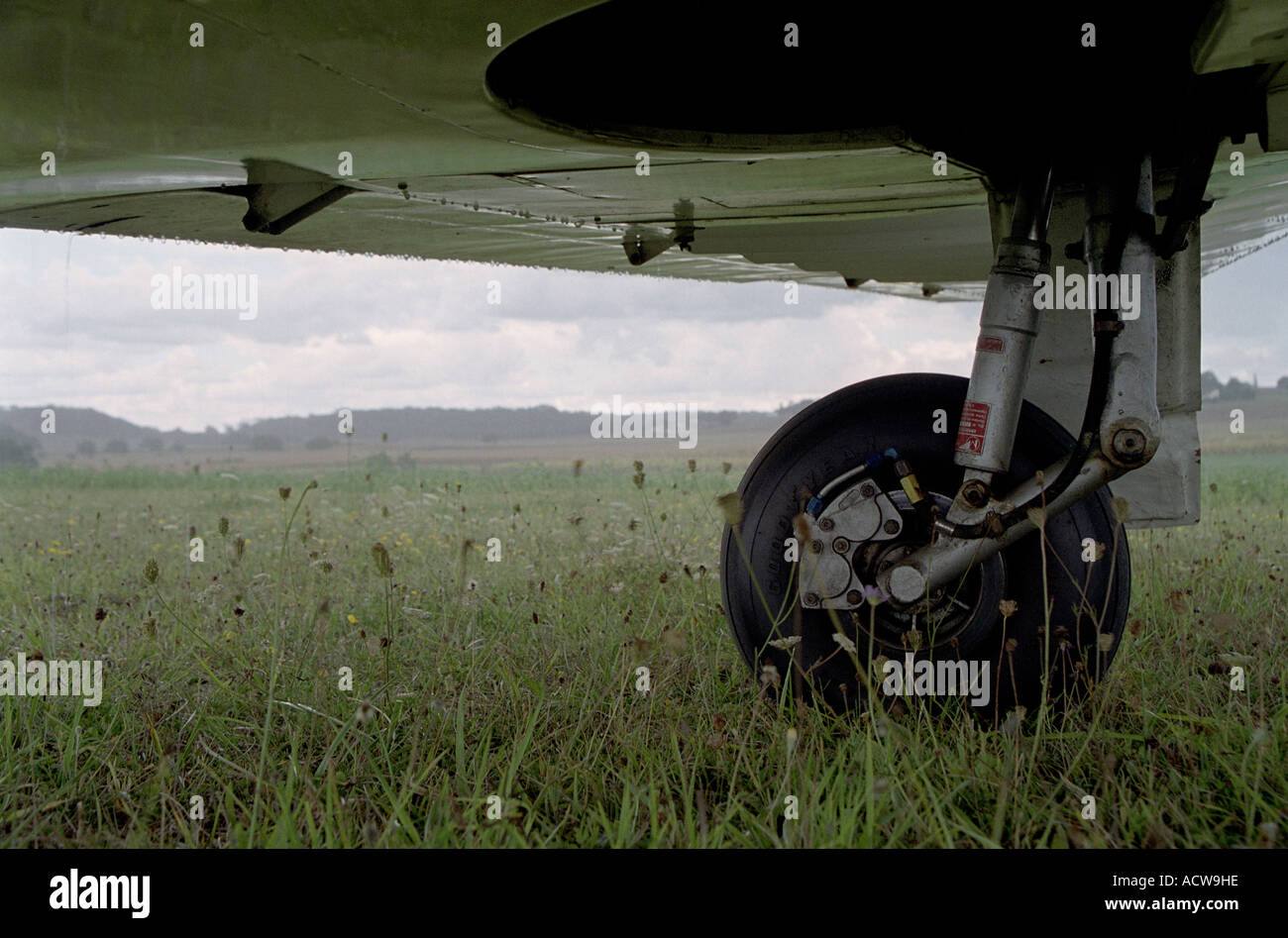 Light Aircraft Landing gear Stock Photo - Alamy