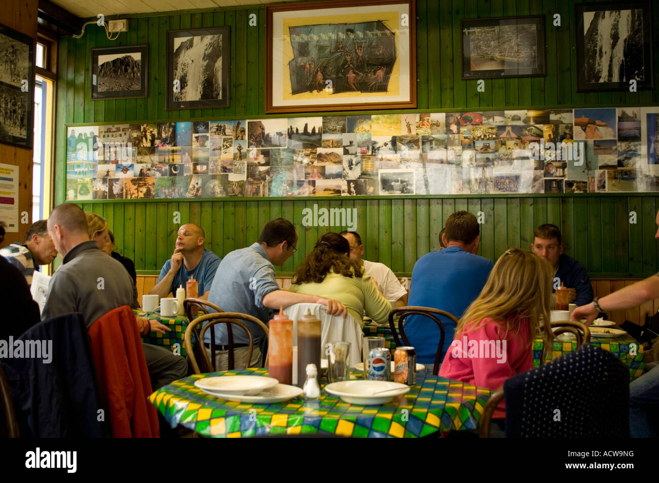 people eating heaty food - Interior Pete s Eats cafe Llanberis Gwynedd Snowdonia north wales ...