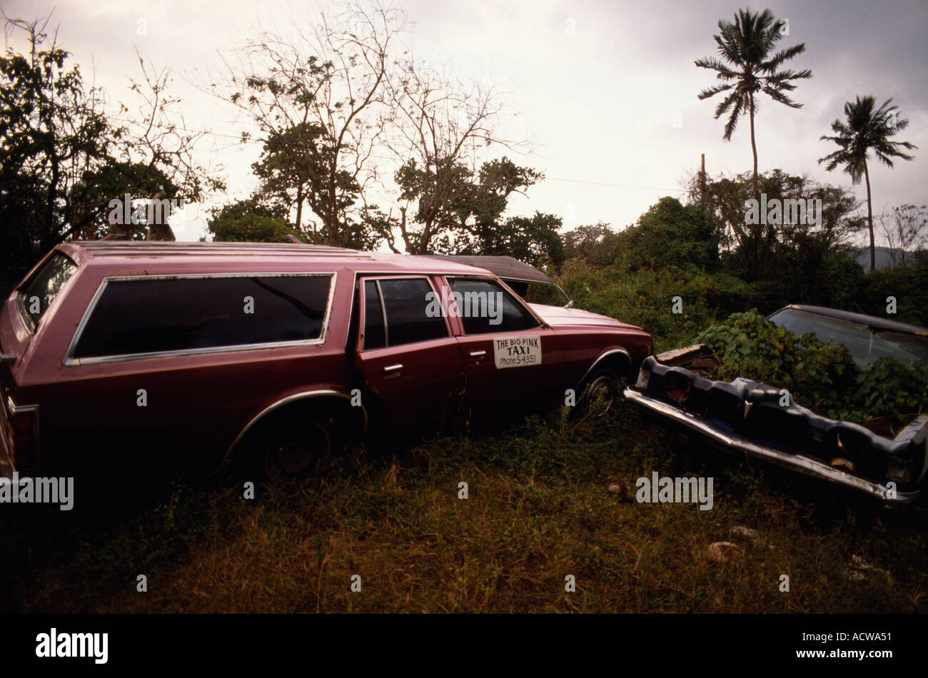 Dumped cars in the British Virgin Islands Stock Photo - Alamy