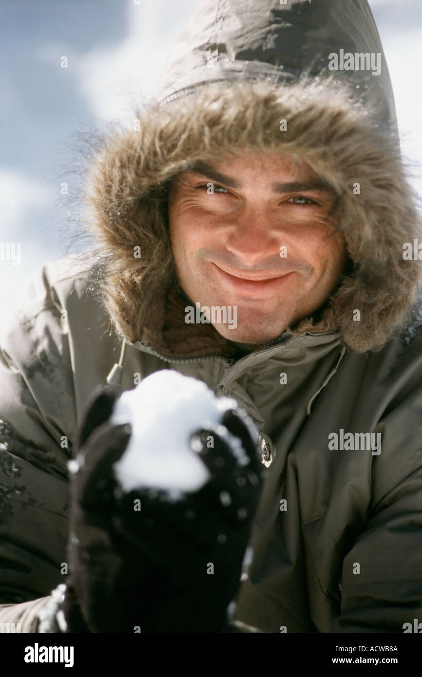 Make a snowball hi-res stock photography and images - Alamy
