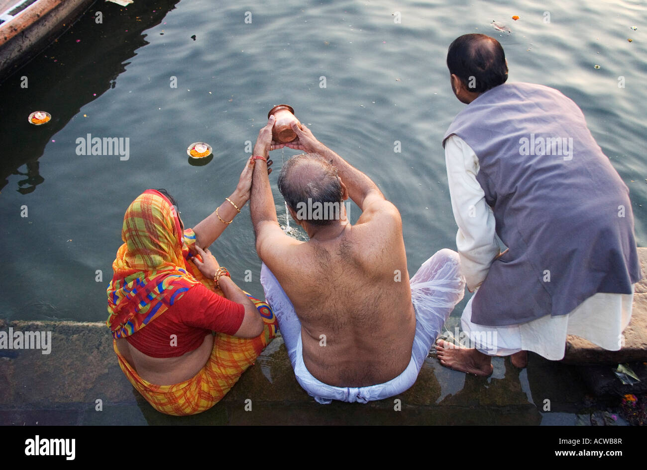 Morning religious rituals in hi-res stock photography and images - Alamy