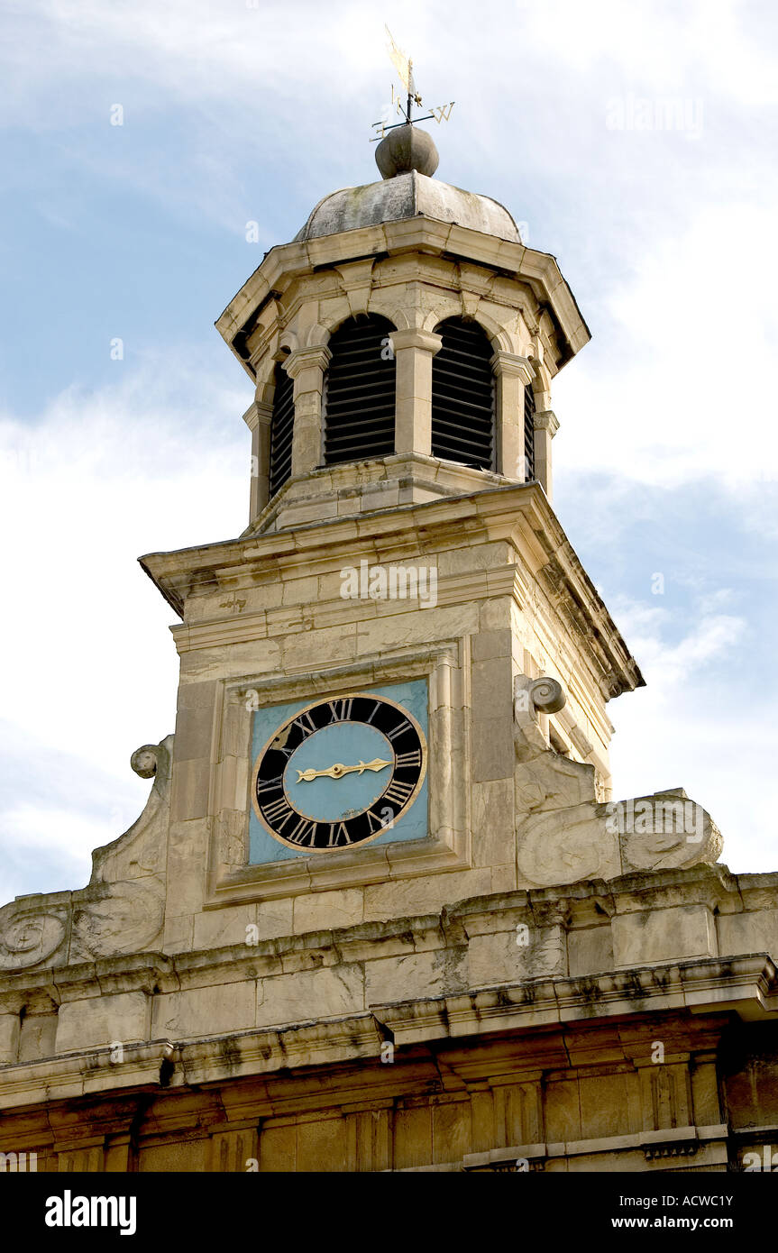 One-handed clock by York Clockmaker John Terry above Castle Museum York ...