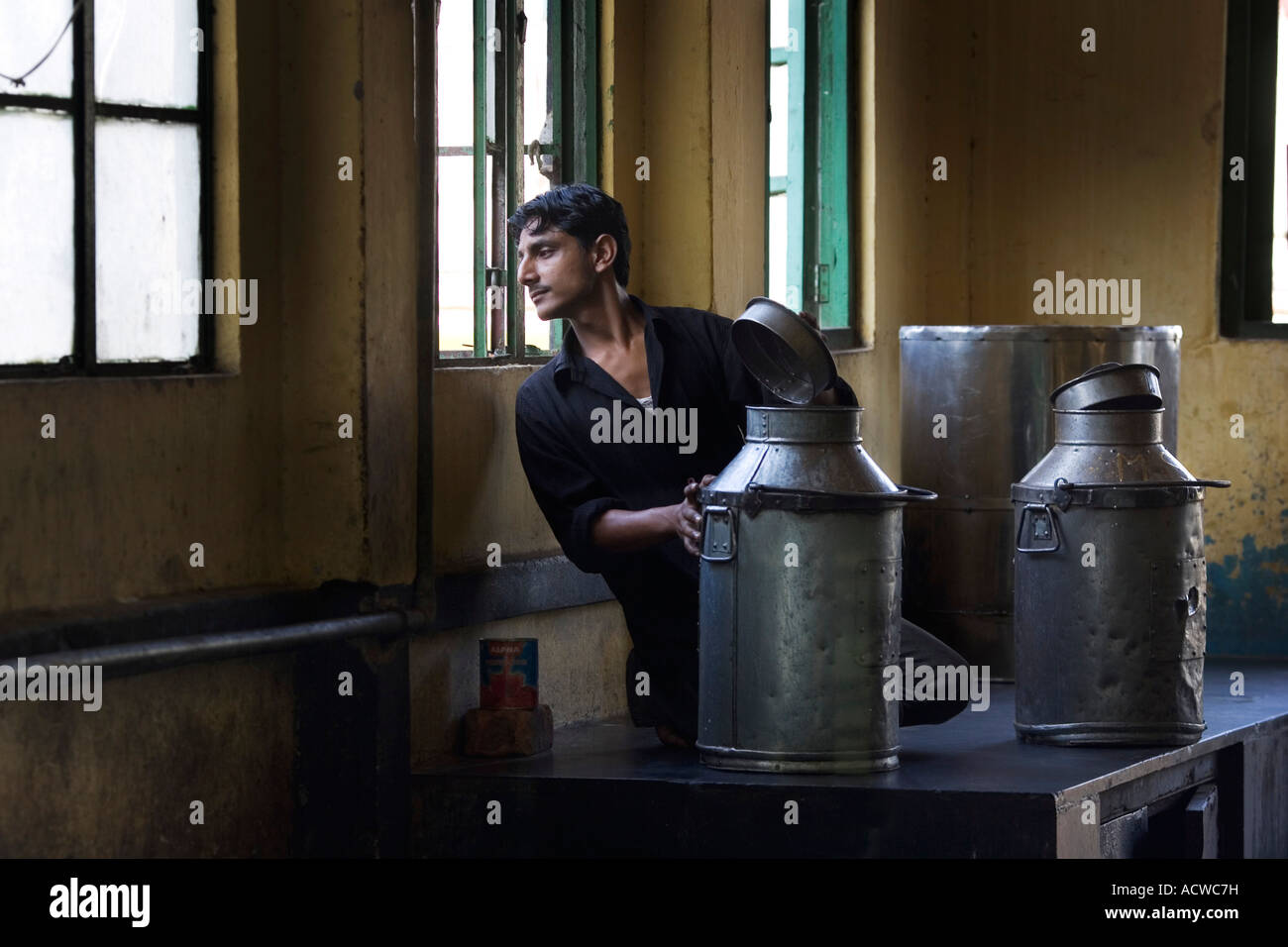 Indian milkman hi-res stock photography and images - Alamy