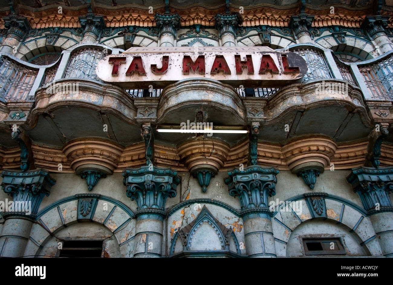Facade Decay in Taj Mahal old hotel Delhi India Stock Photo - Alamy