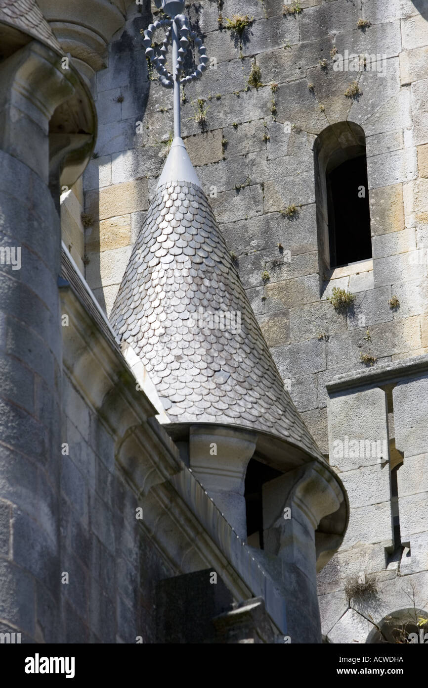 Outer battlements at Butron Castle a 13th century medieval castle in ...