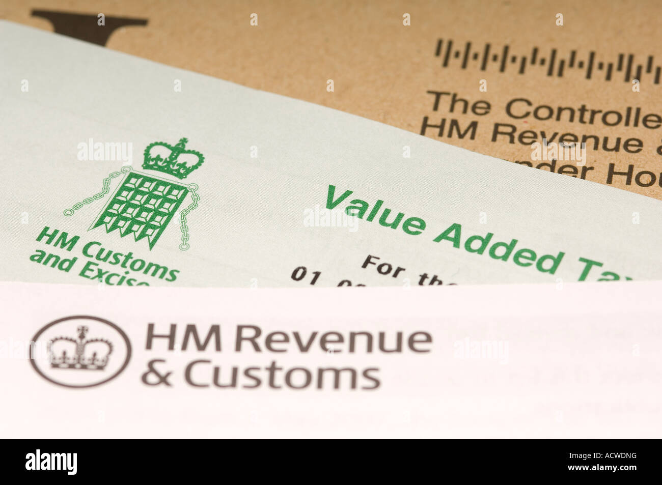 Value added tax return letter HMRC England UK United Kingdom GB Great ...