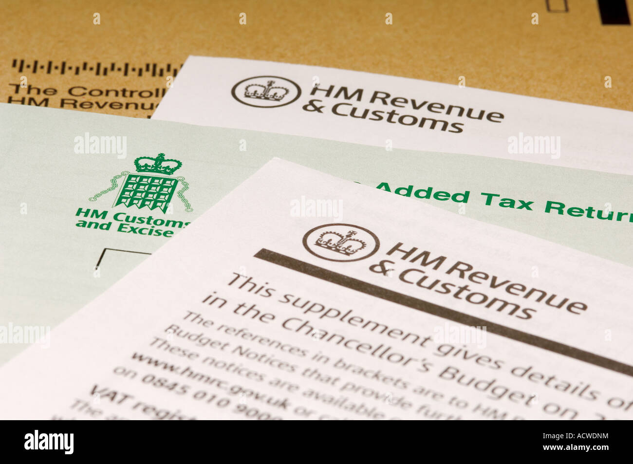 Value added tax return letter HMRC HM Revenue & Customs England UK ...