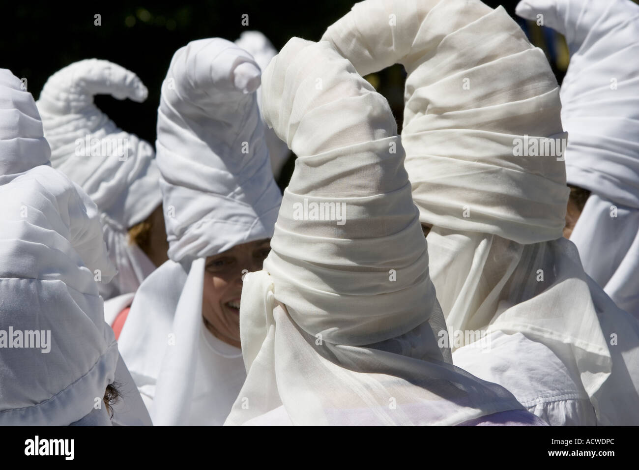 Women wearing traditional basque burukoa hi-res stock photography and ...