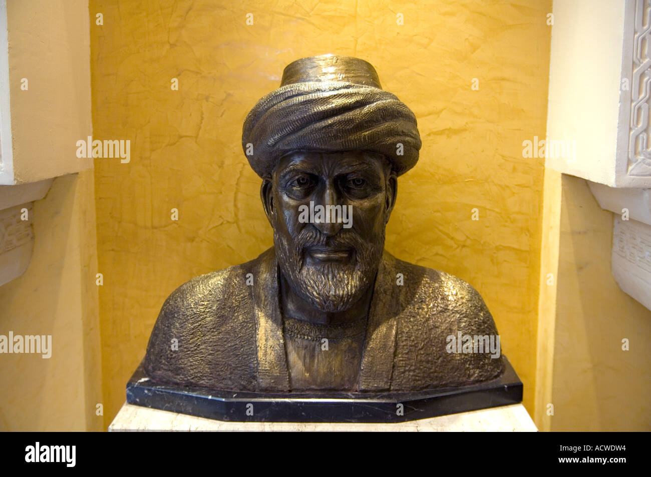 A fictional sculpture of the mediaeval Jewish doctor / teacher ...