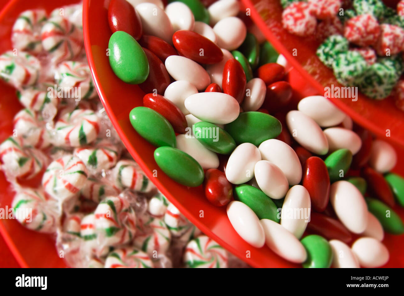 Candy on tiered dish Stock Photo - Alamy