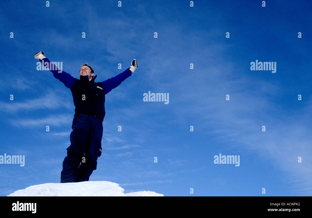 On the top of the mountain Stock Photo - Alamy