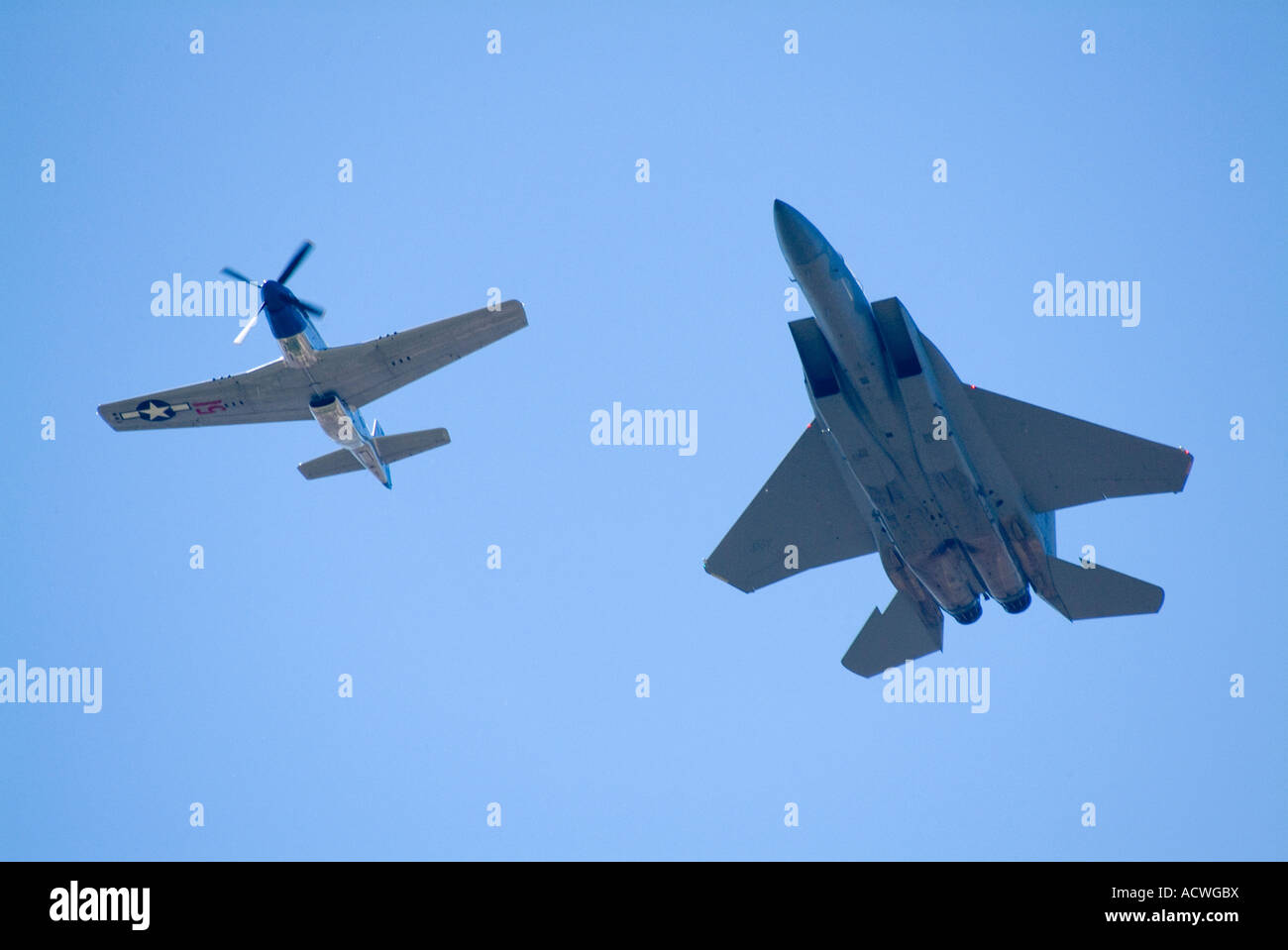 World War II P 51 North American Mustang and modern era F 15 McDonnell ...