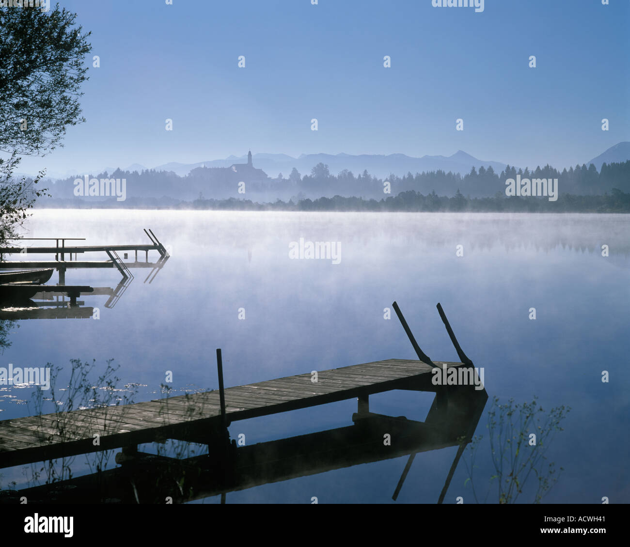 The kirchsee and the monastery reutberg hi-res stock photography and ...