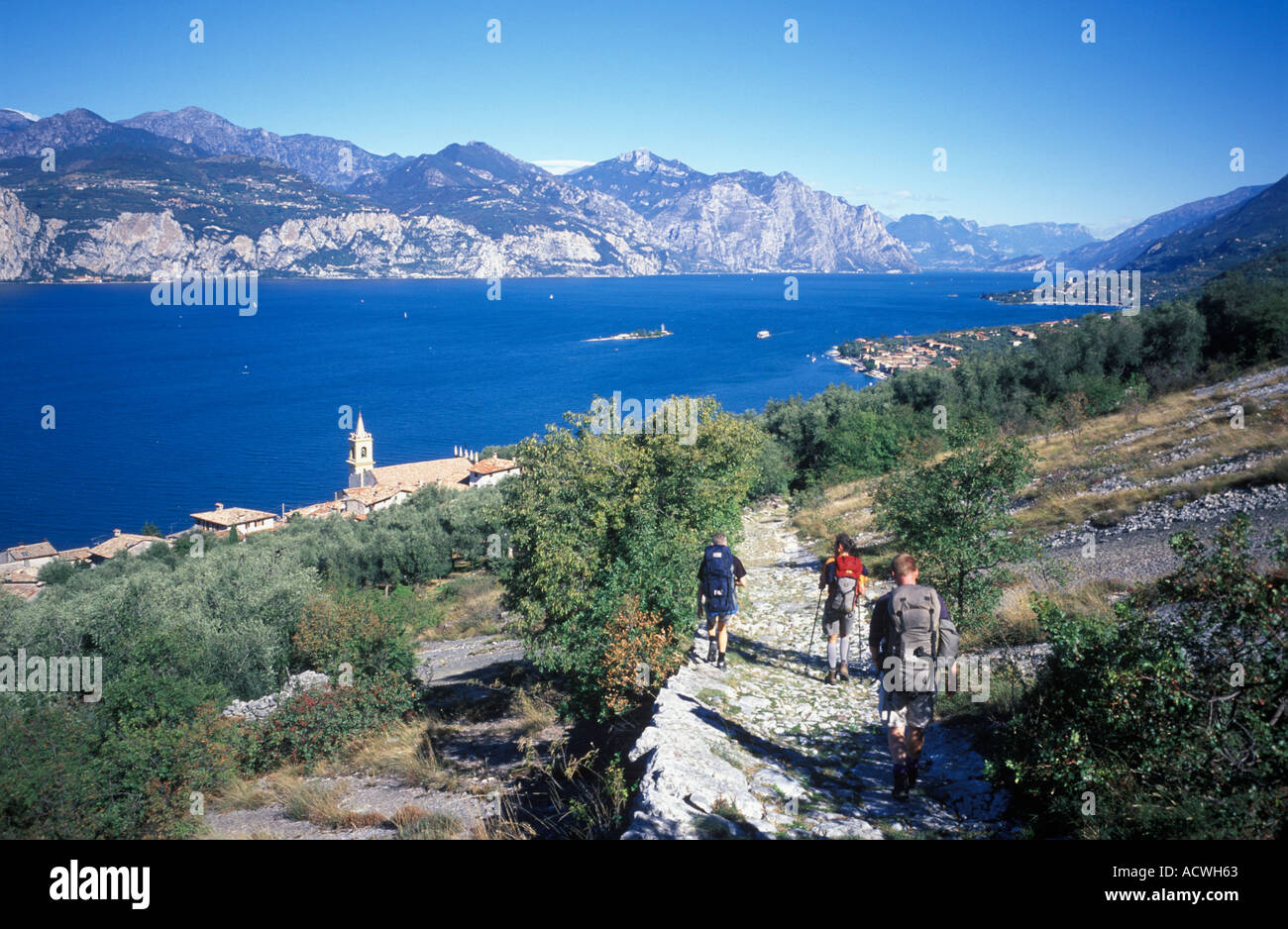 lake Garda Porto di Brenzone Veneto Italy Stock Photo - Alamy
