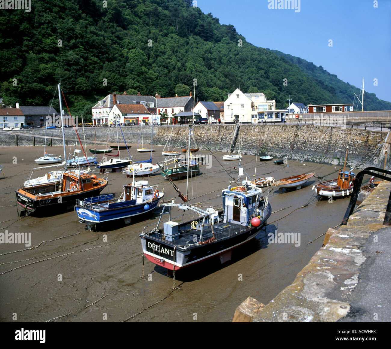 harbour scene minehead somerset Stock Photo - Alamy