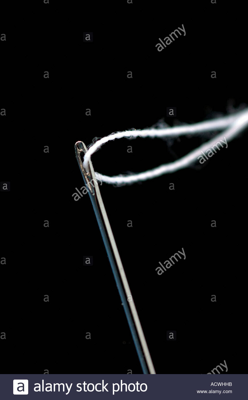 A needle and thread Stock Photo - Alamy