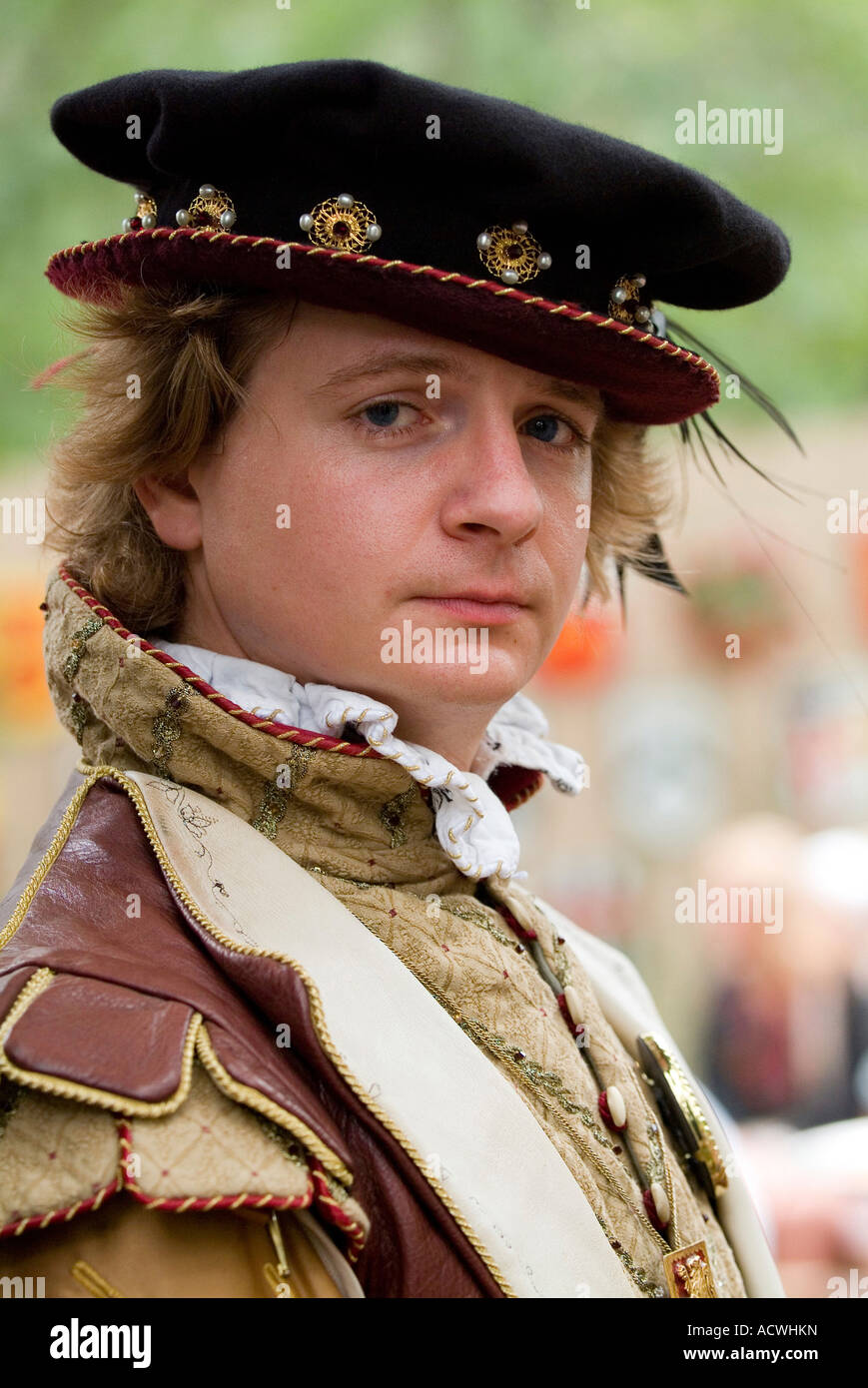 PORTRAIT OF YOUNG MAN DRESSED IN CLOTHES OF RENAISSANCE PERIOD Stock ...