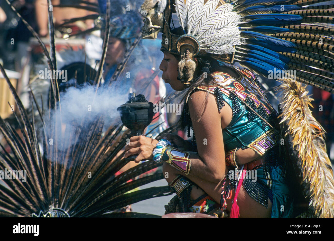 Atztekenritual on the Zocalo from Mexico City Stock Photo - Alamy