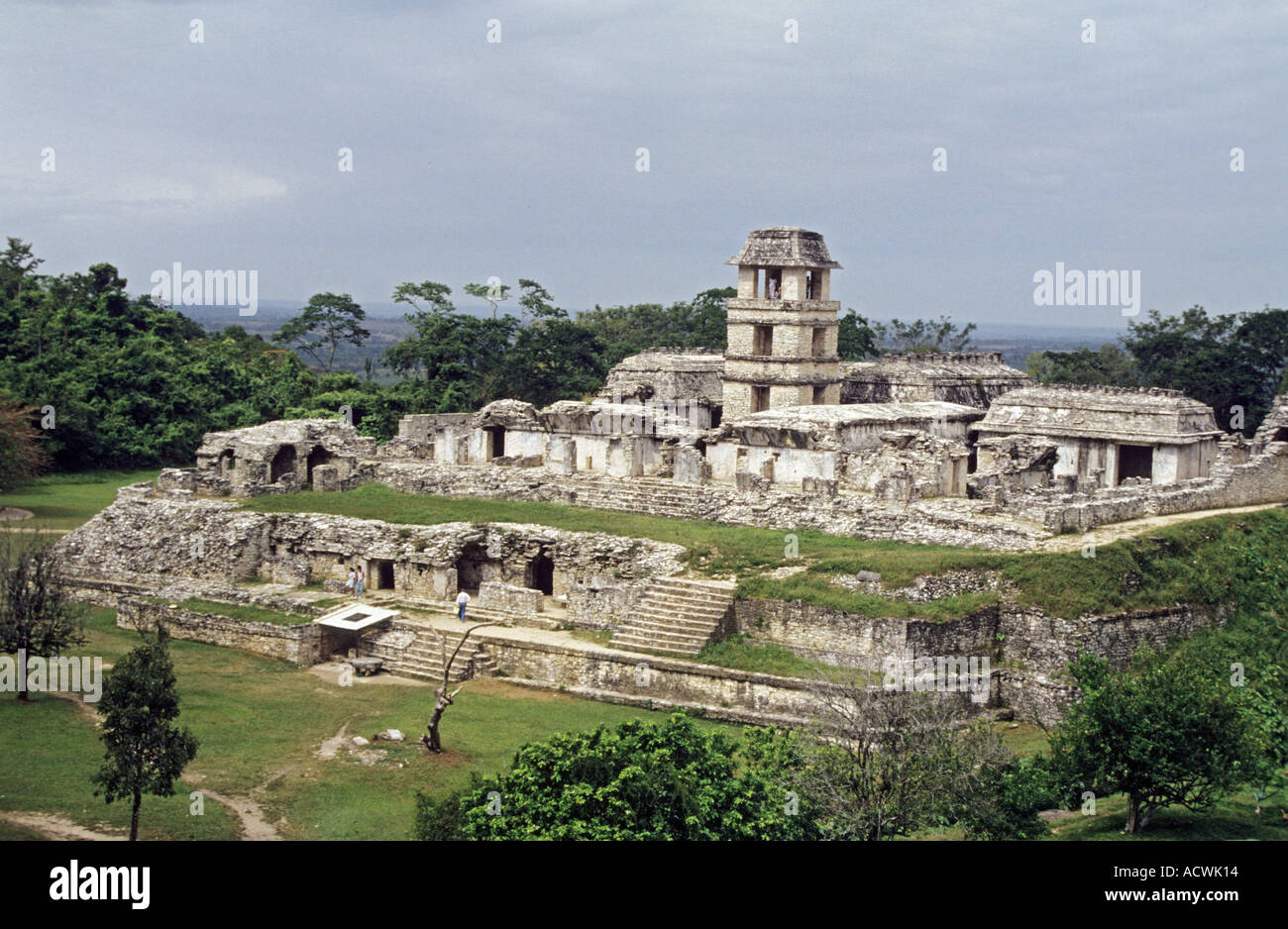 UNESCO place Palenque Maya Pyramid Stock Photo - Alamy