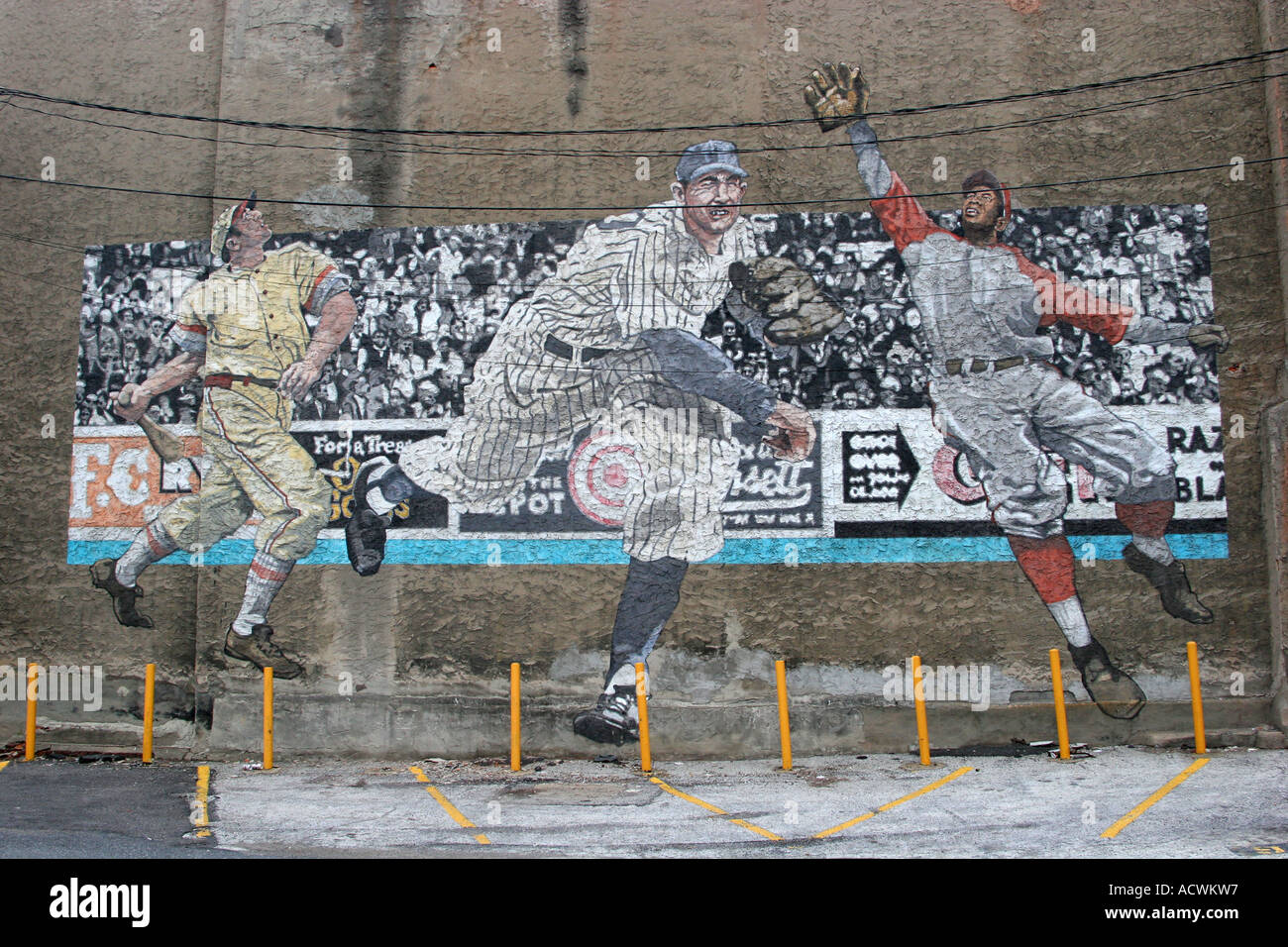 Baseball mural Philadelphia Pennsylvania USA Stock Photo - Alamy