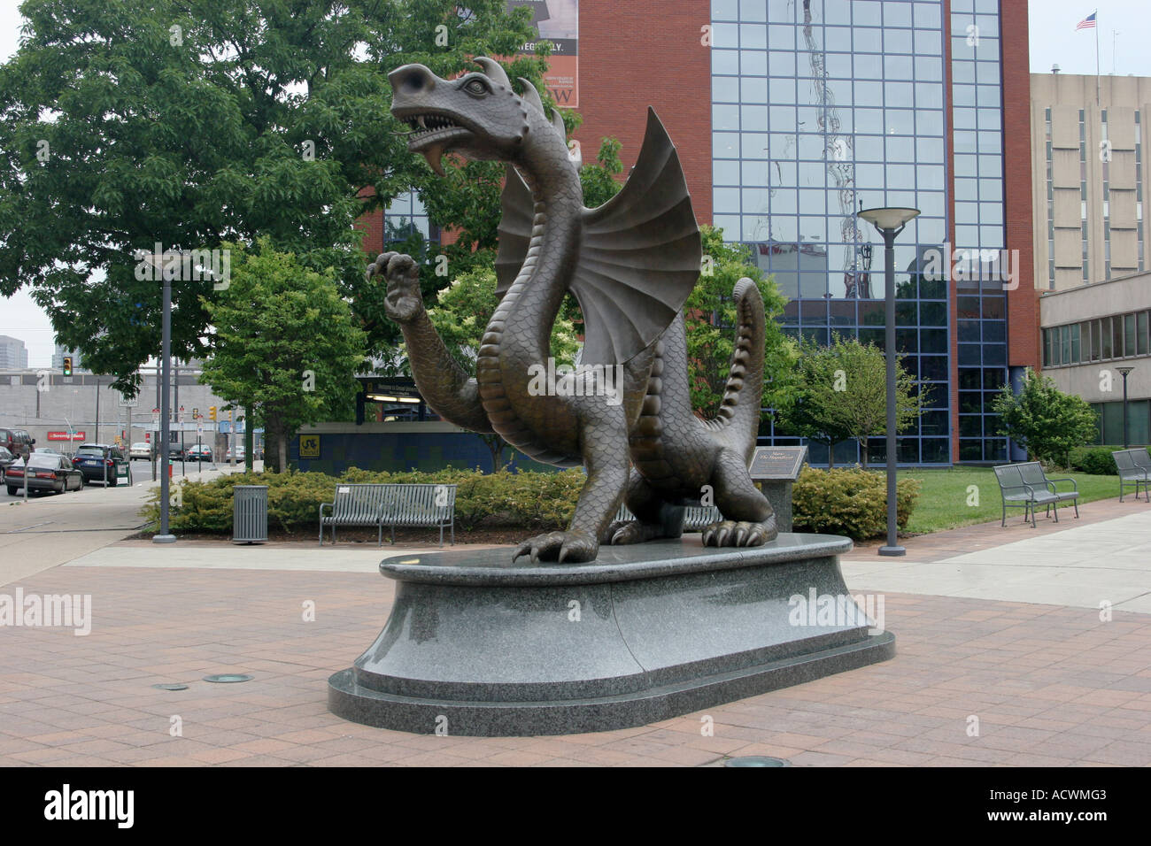 Drexel Dragon Mario the Magnificent sculpture by Eric Berg 2002 Drexel ...