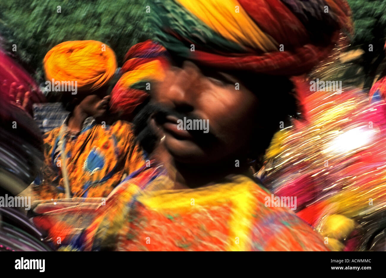 folk dancers Pushkar Rajastan India Stock Photo - Alamy