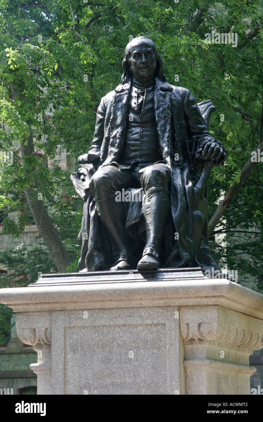 Benjamin Franklin sculpture by John J Boyle 1899 University of ...