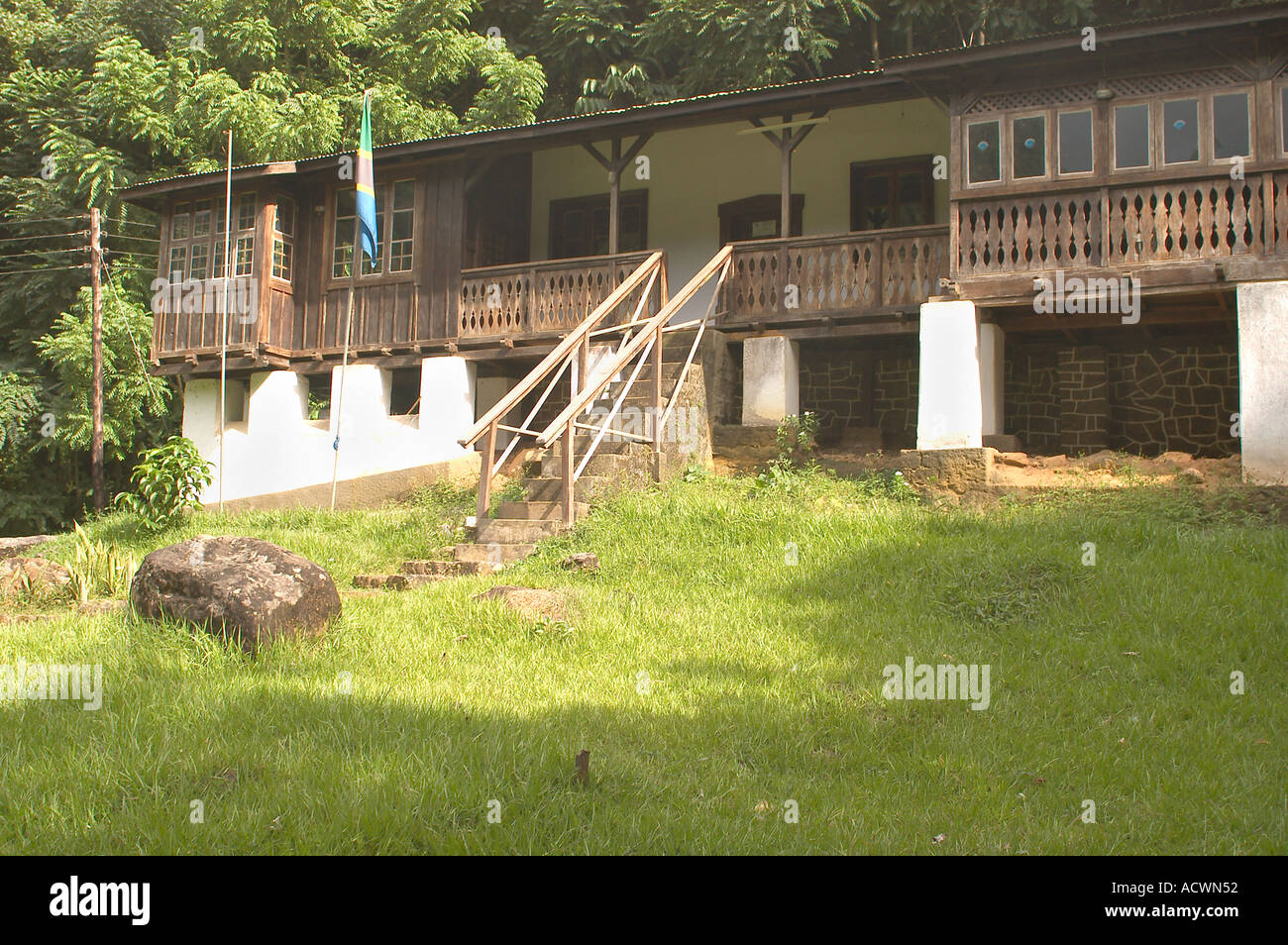 former german colonial railway station at Amani in the Usambara ...