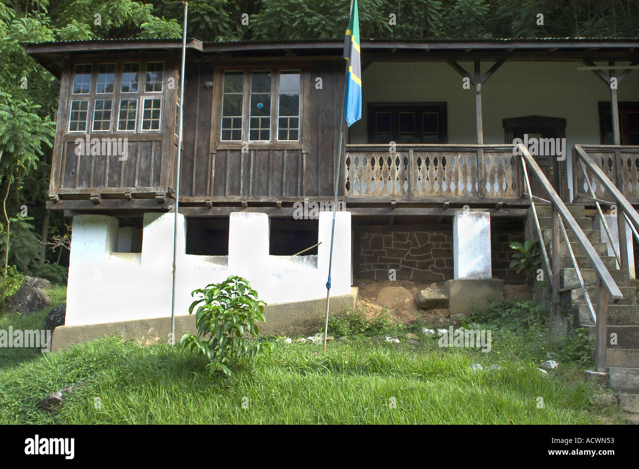 former german colonial railway station at Amani in the Usambara ...