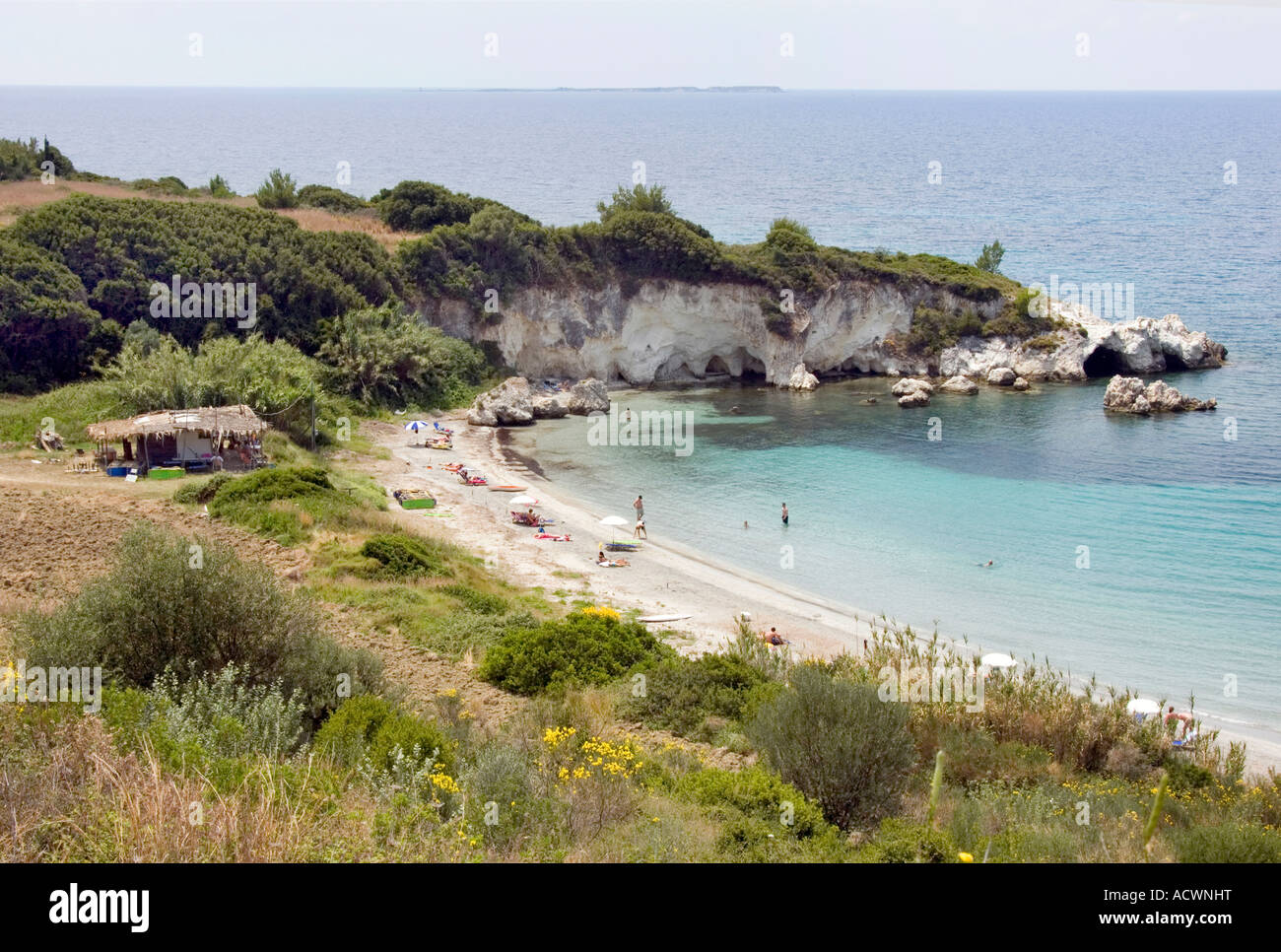 Kalamia Beach, Lassi, Kefalonia, Ionian Islands Greece Stock Photo - Alamy