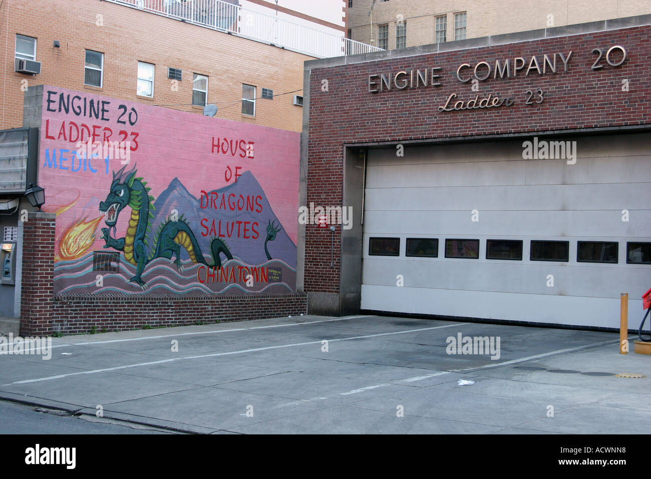 Mural at fire station in Chinatown, Philadelphia, Pennsylvania, USA ...