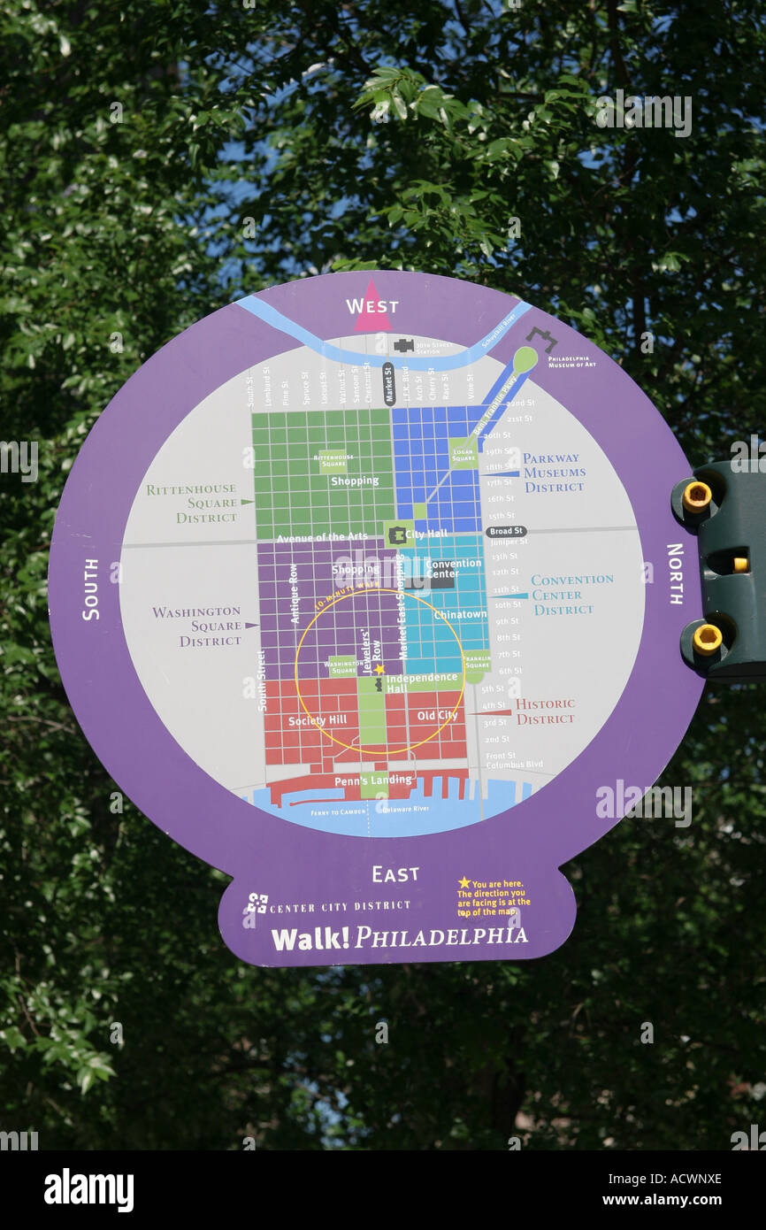 Walk Philadelphia sign Philadelphia Pennsylvania USA Stock Photo - Alamy