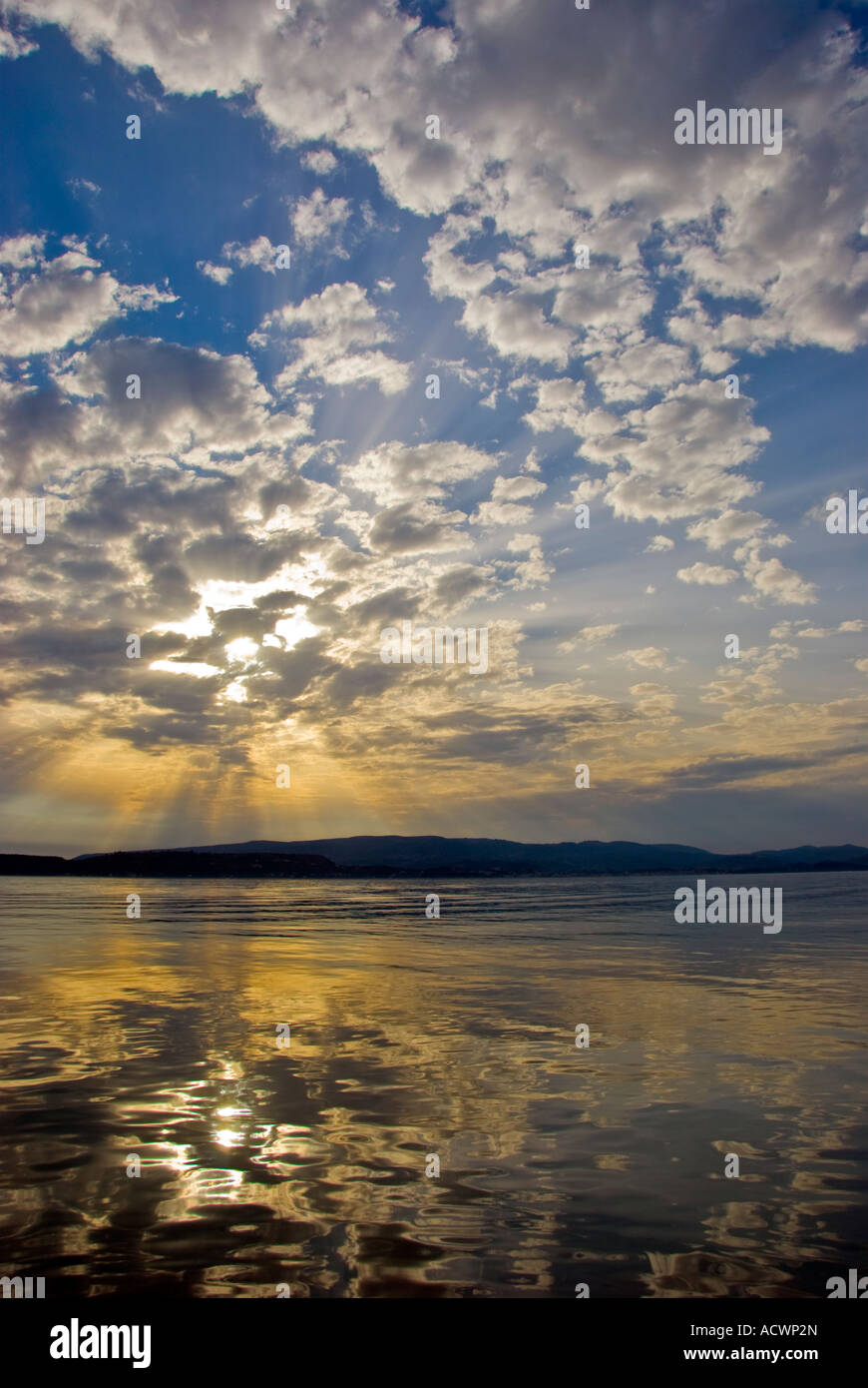 Sunset from Kalamia Beach, Lassi, Kefalonia, Ionian Islands Greece ...