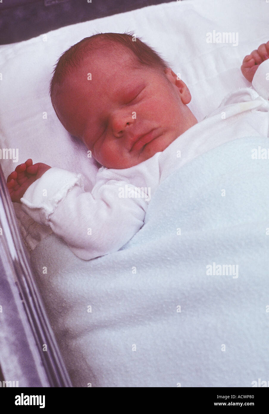 new born baby lying on back Stock Photo - Alamy