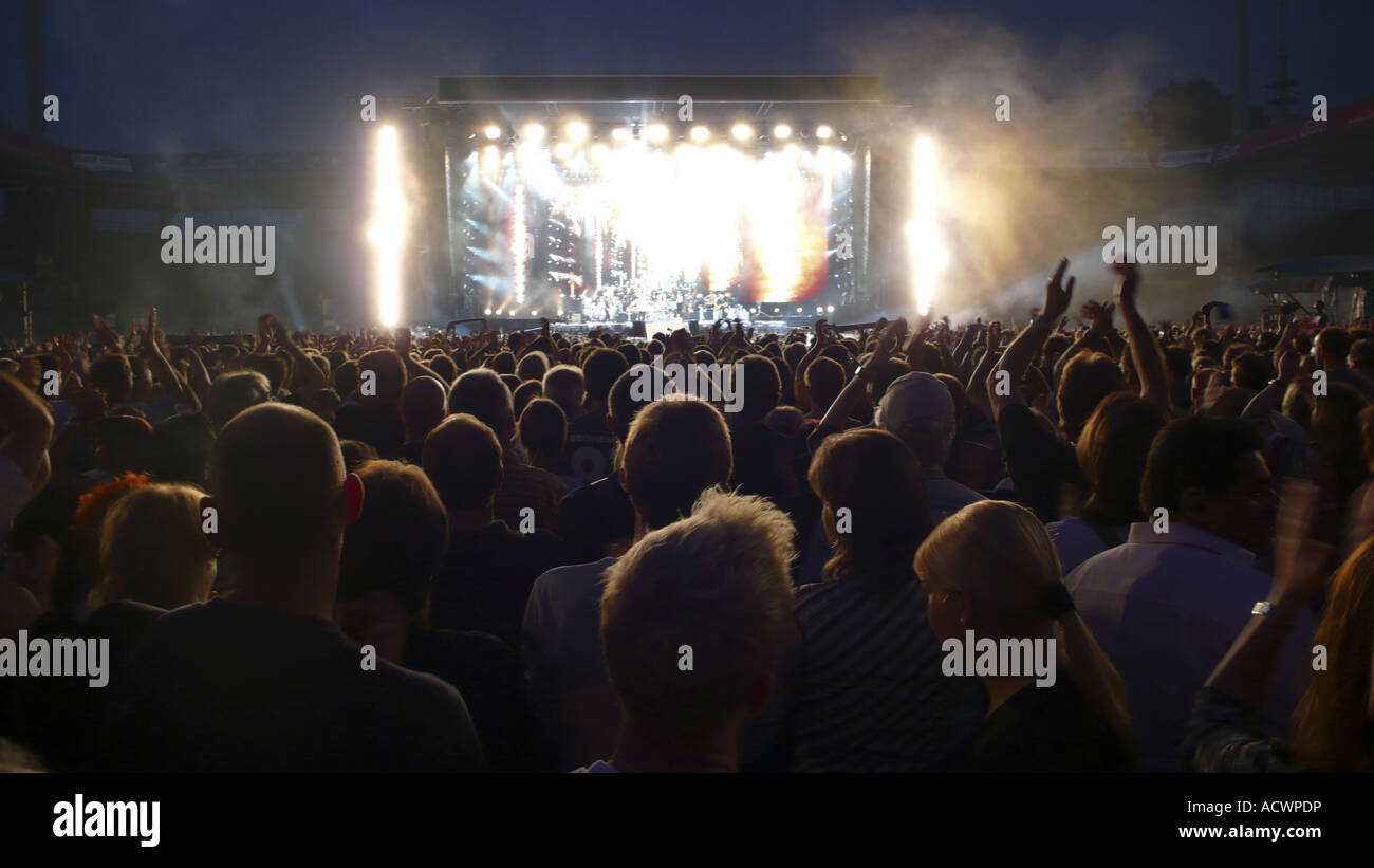 visitors fans at live concert Stock Photo - Alamy