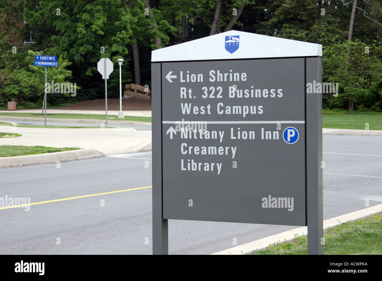 Sign on Pennsylvania State University campus USA Stock Photo - Alamy