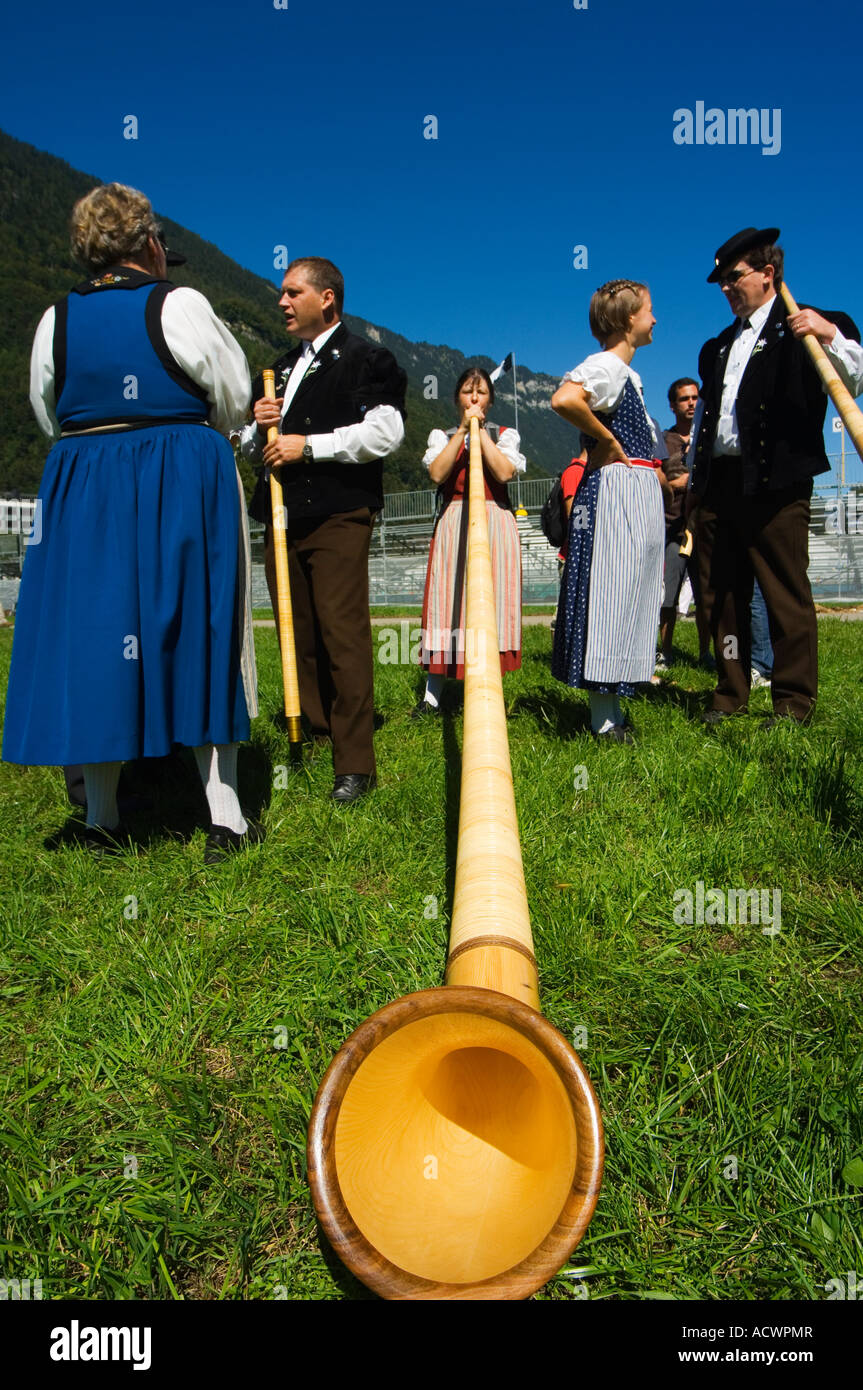 Switzerland Jungfrau Region Interlaken Traditional Horn Blowers at the ...