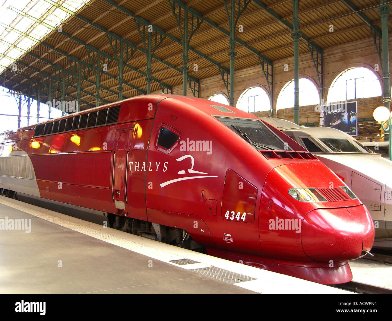 A Thalys train at Gare du Nord station Paris France Stock Photo - Alamy