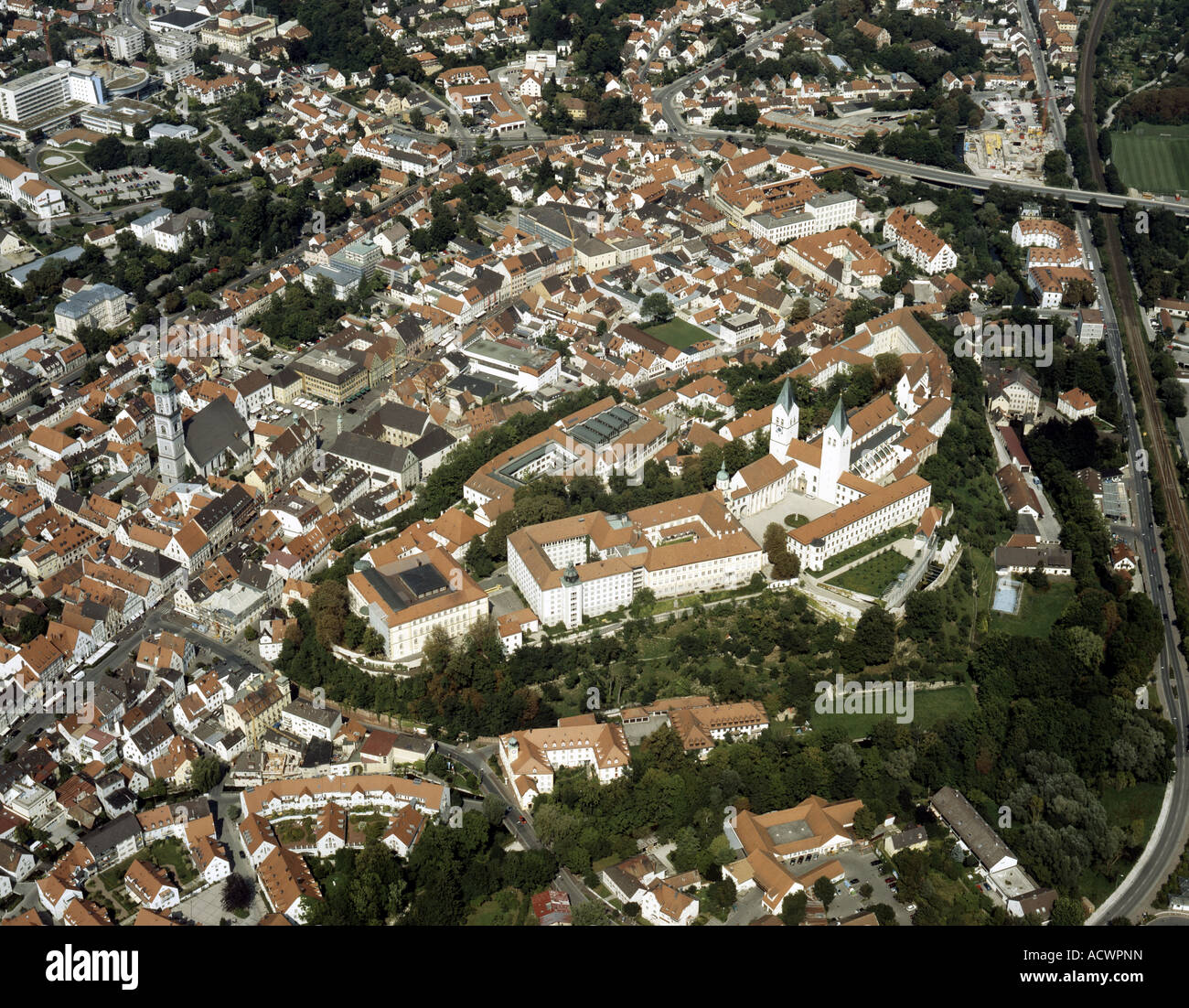 Domberg with cathedral St. Maria u. St. Korbinian, Germany, Bavaria ...