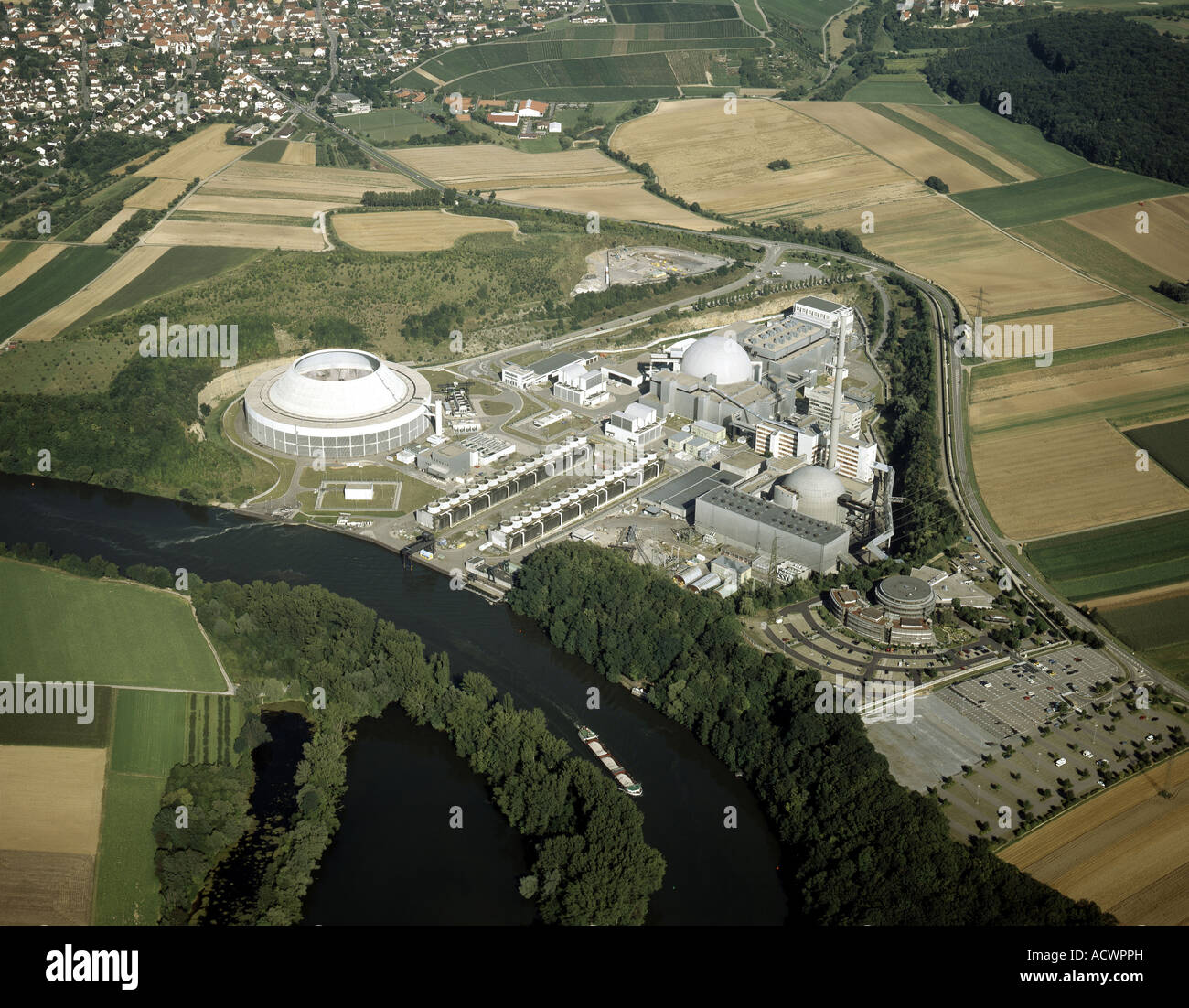 nuclear power station GKN, nuclear power station Neckarwestheim ...