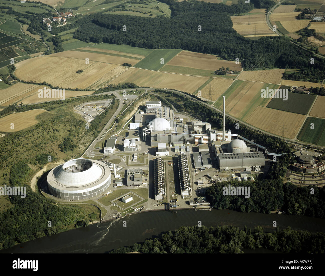 nuclear power station GKN, nuclear power station Neckarwestheim ...