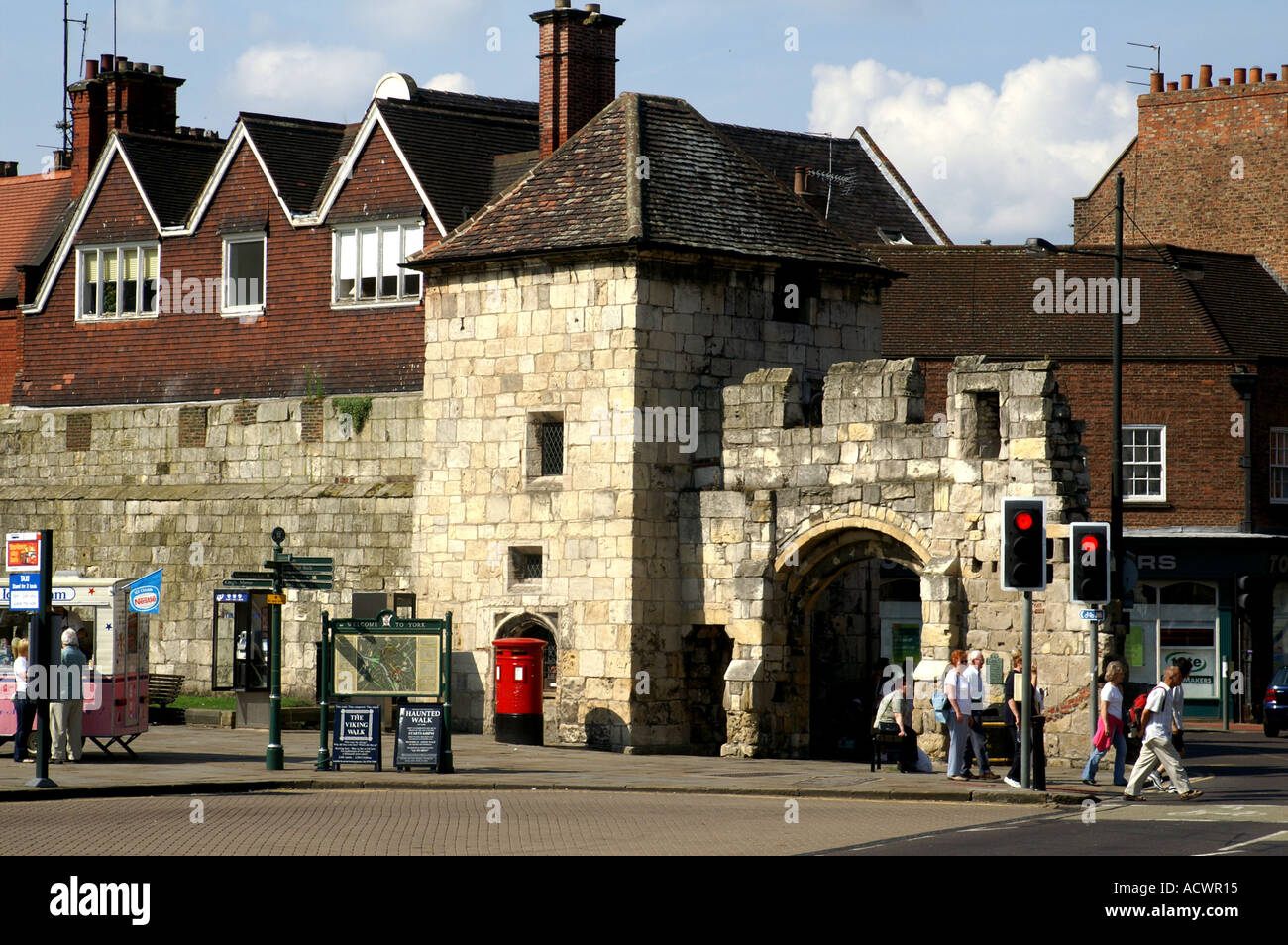 Bootham bar walls York North Yorkshire England UK Europe United Kingdom ...