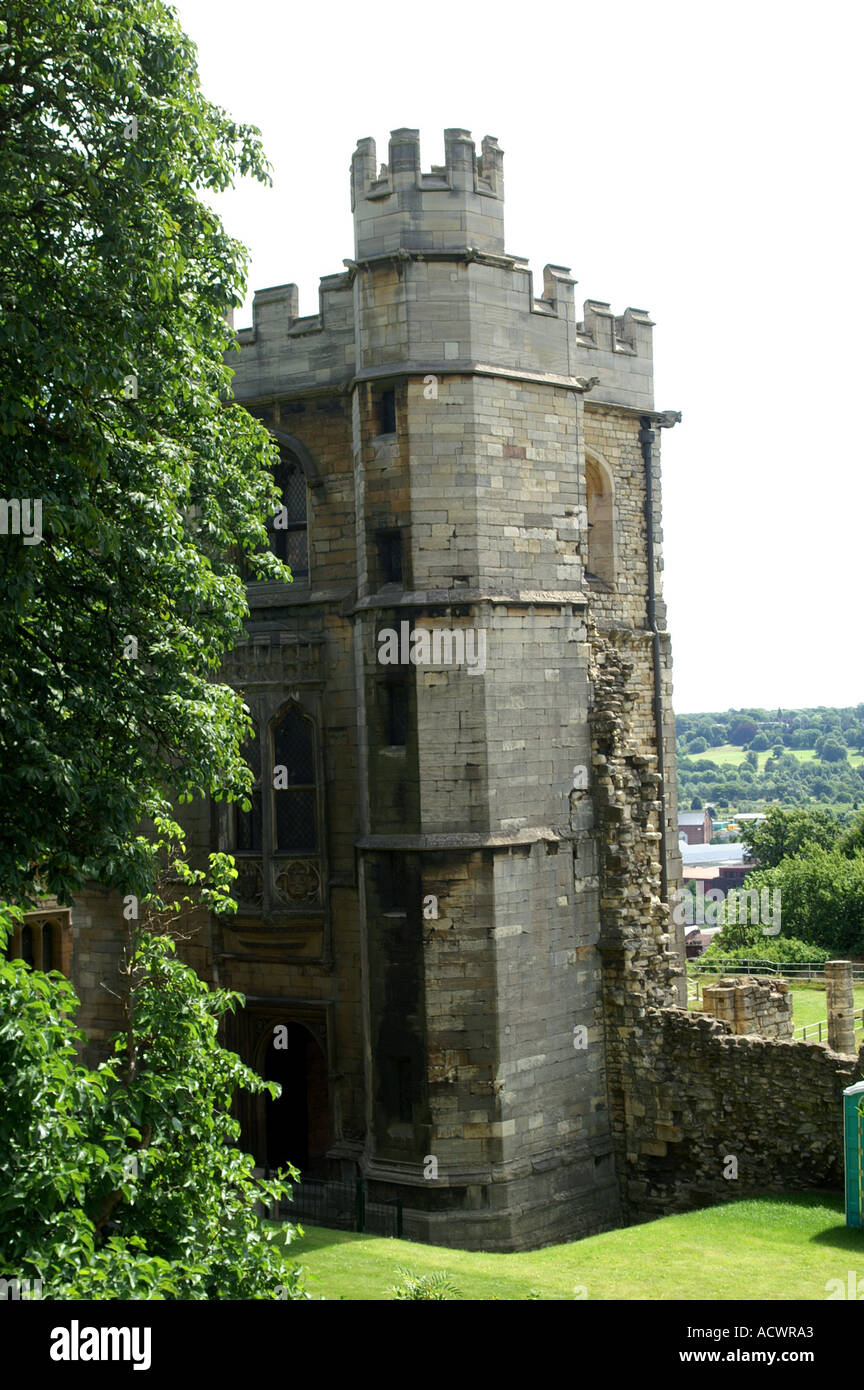 Medieval bishops palace Lincoln Lincolnshire England UK United Kingdom ...