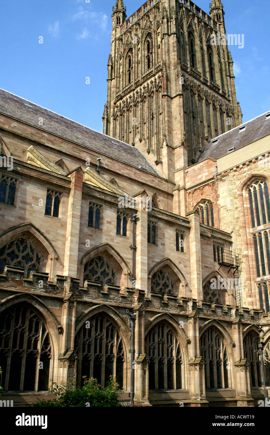 Worcester cathedral Worcestershire England UK United Kingdom Europe ...