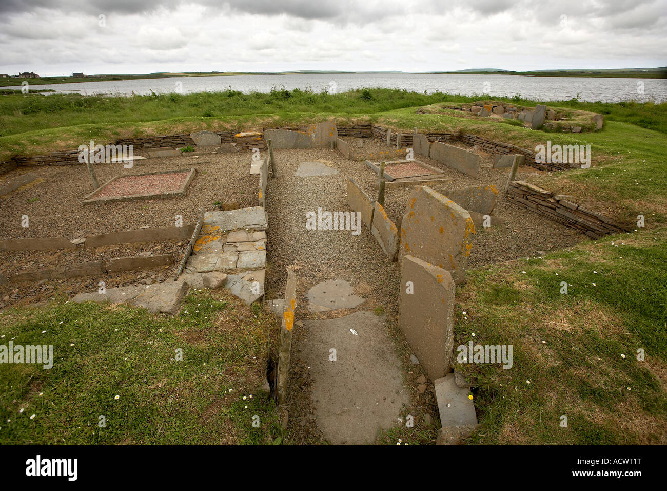 One of the small houses at the Barnhouse Village neolithic settlement ...